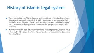 ISLAMIC LEGAL SYSTEM.pptx | Islam | Religion & Spirituality