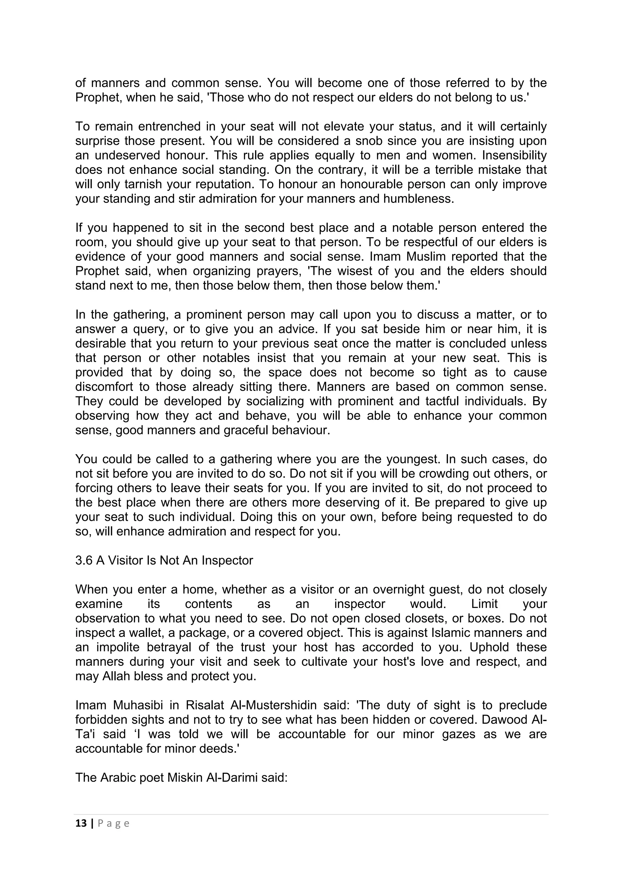 Islamic Manners | PDF | Islam | Religion & Spirituality