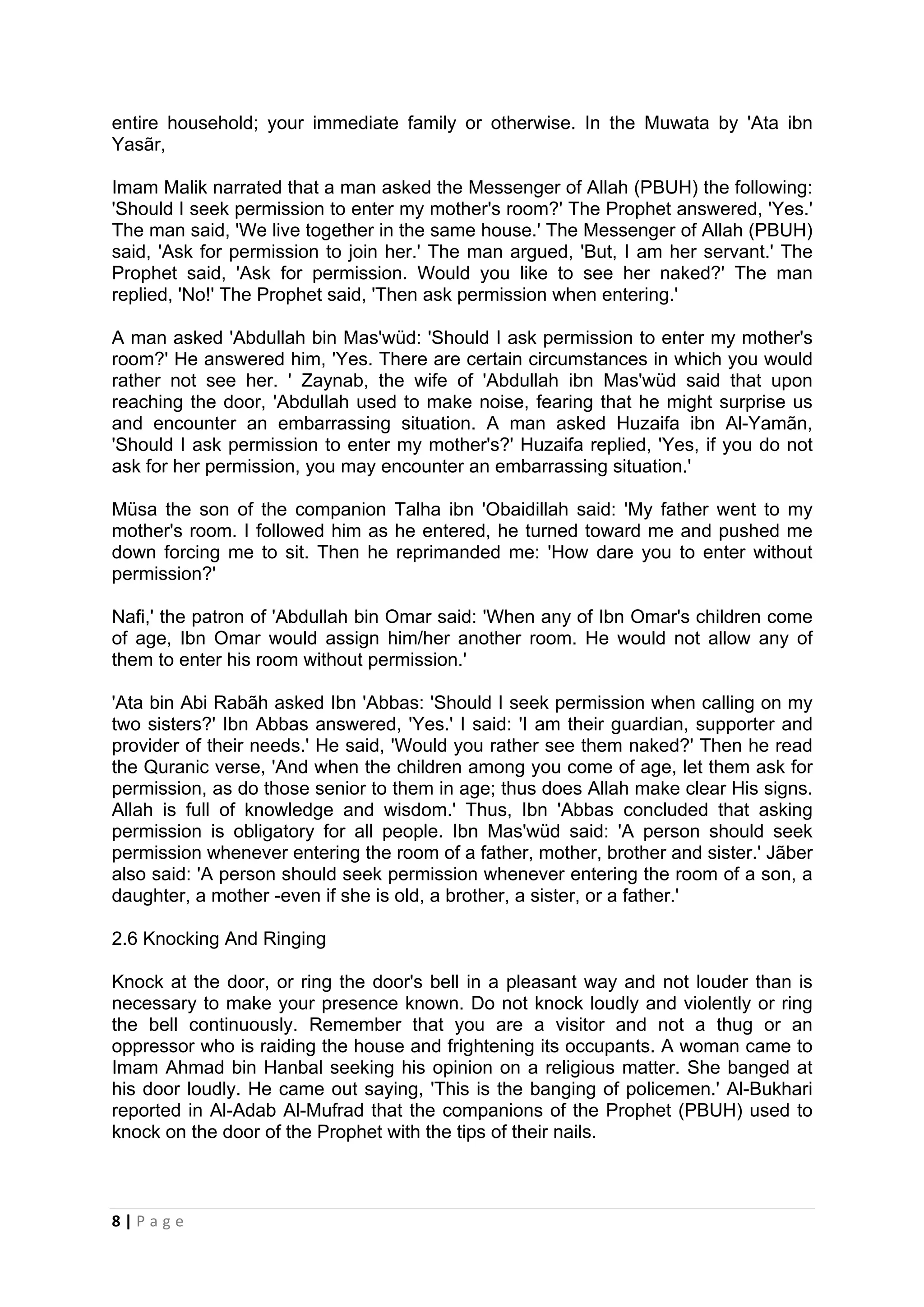 Islamic Manners | PDF | Islam | Religion & Spirituality