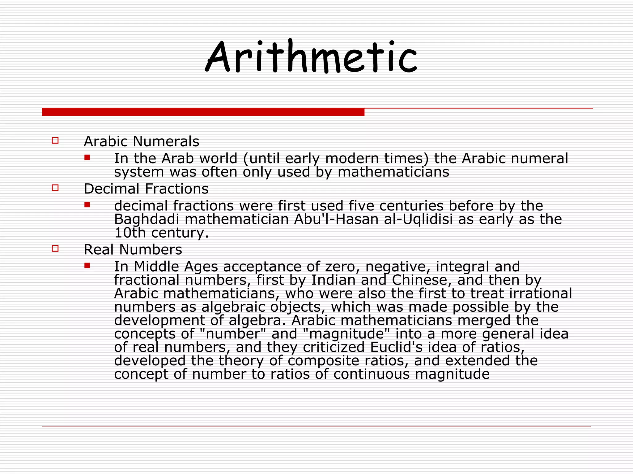 Islamic Mathematics | PPT