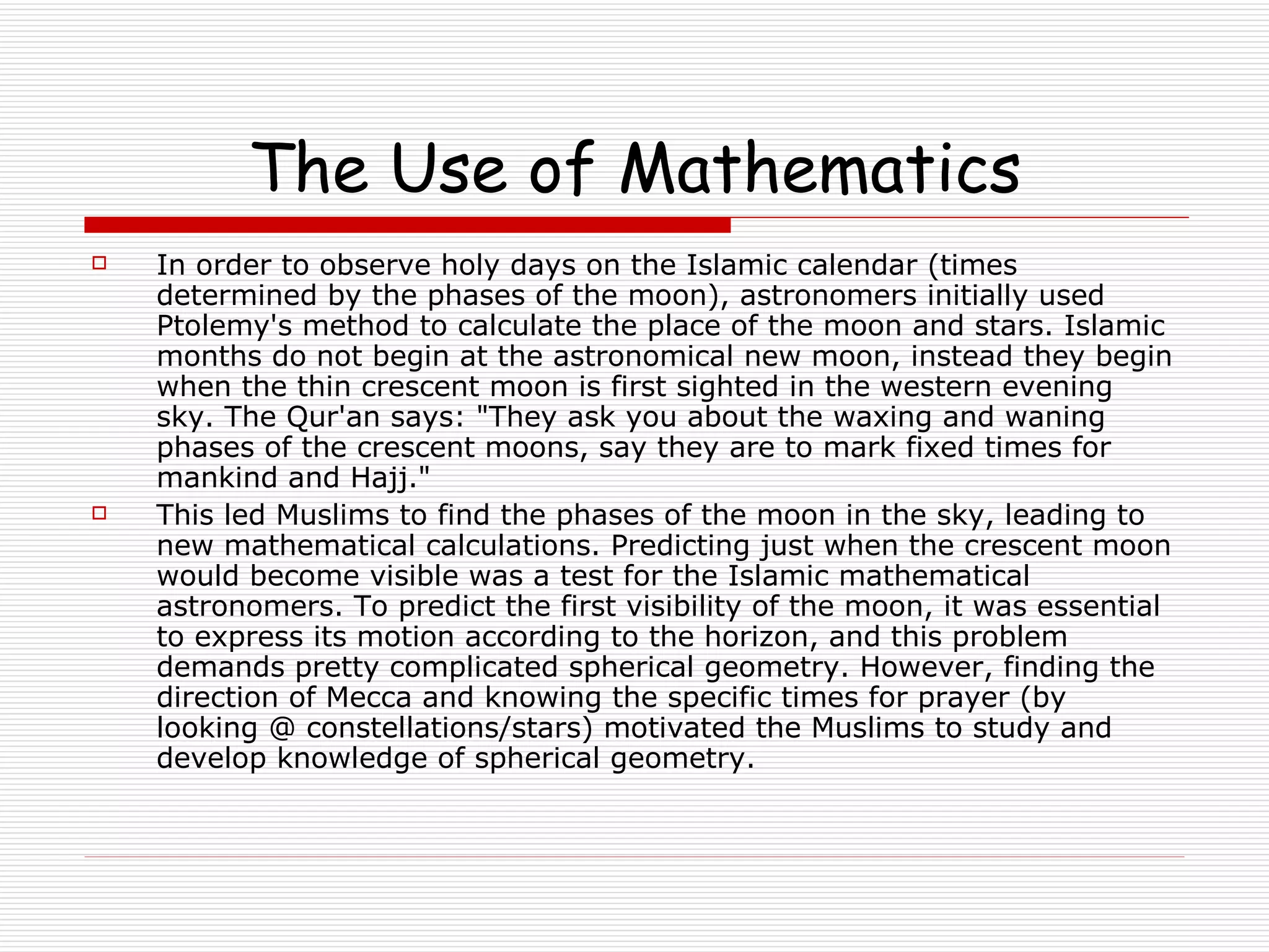 Islamic Mathematics | PPT