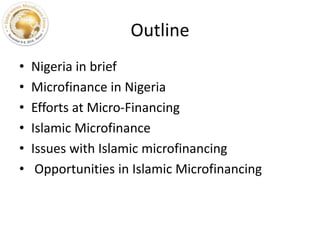Alhuda CIBE 6th GIMF-Islamic micro finance in nigeria | PPT