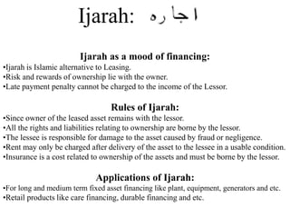 Islamic modes of financing | PPTX