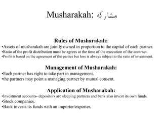 Islamic modes of financing | PPTX