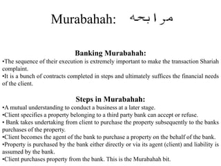 Islamic modes of financing | PPTX