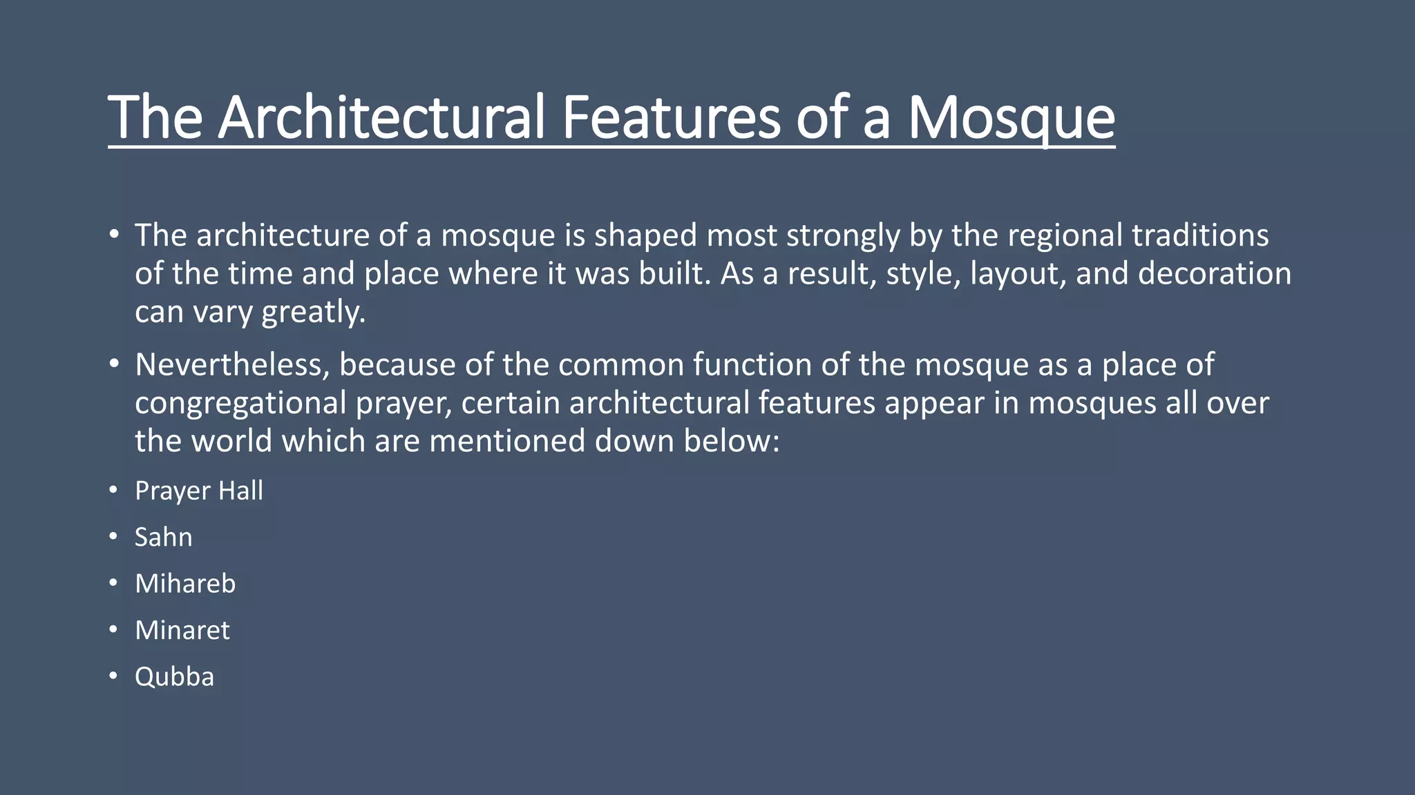Islamic Mosque | PPTX