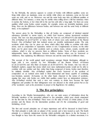 Ilm-Al-Kalam: Mutazilism and Ashiarism | DOCX