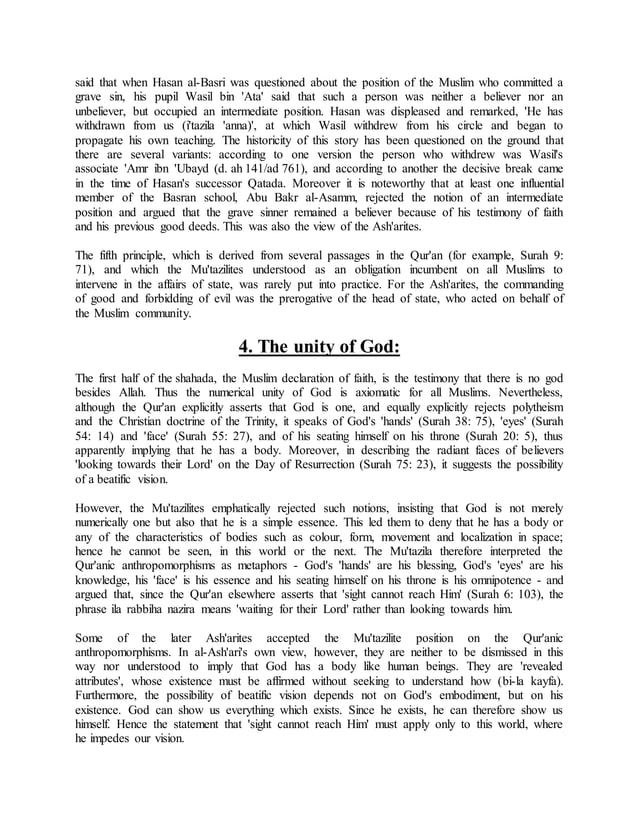 Ilm-Al-Kalam: Mutazilism and Ashiarism | DOCX | Islam | Religion ...