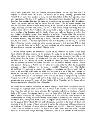 Ilm-Al-Kalam: Mutazilism and Ashiarism | DOCX