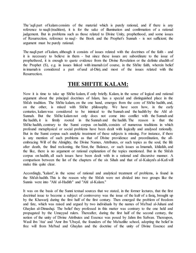 Ilm-Al-Kalam: Mutazilism and Ashiarism | DOCX | Islam | Religion ...