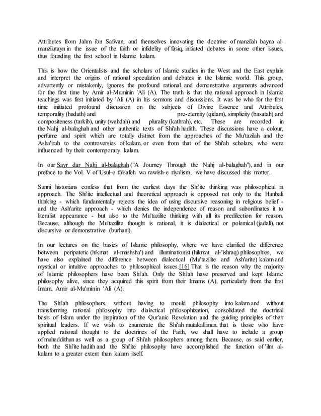 Ilm-Al-Kalam: Mutazilism and Ashiarism | DOCX | Islam | Religion ...