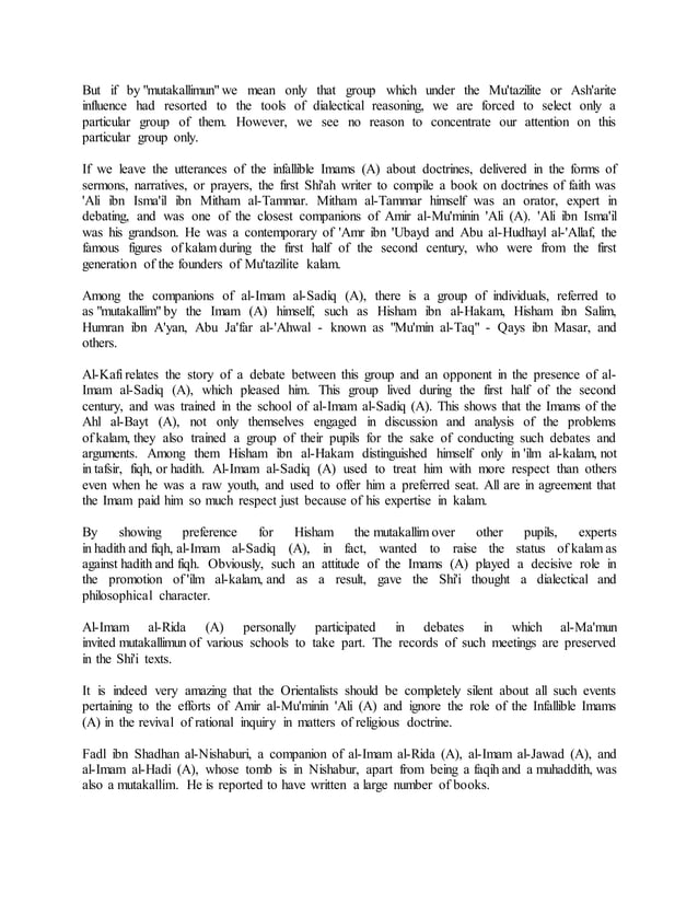 Ilm-Al-Kalam: Mutazilism and Ashiarism | DOCX | Islam | Religion ...