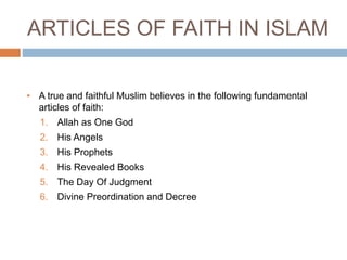 Articles Of Faith In Islam | PPTX