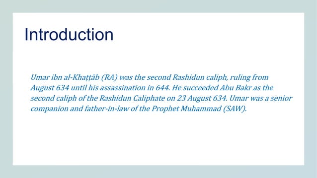 The Great Life of the the symbol of Modesty Named Uthman (RA) | PPT