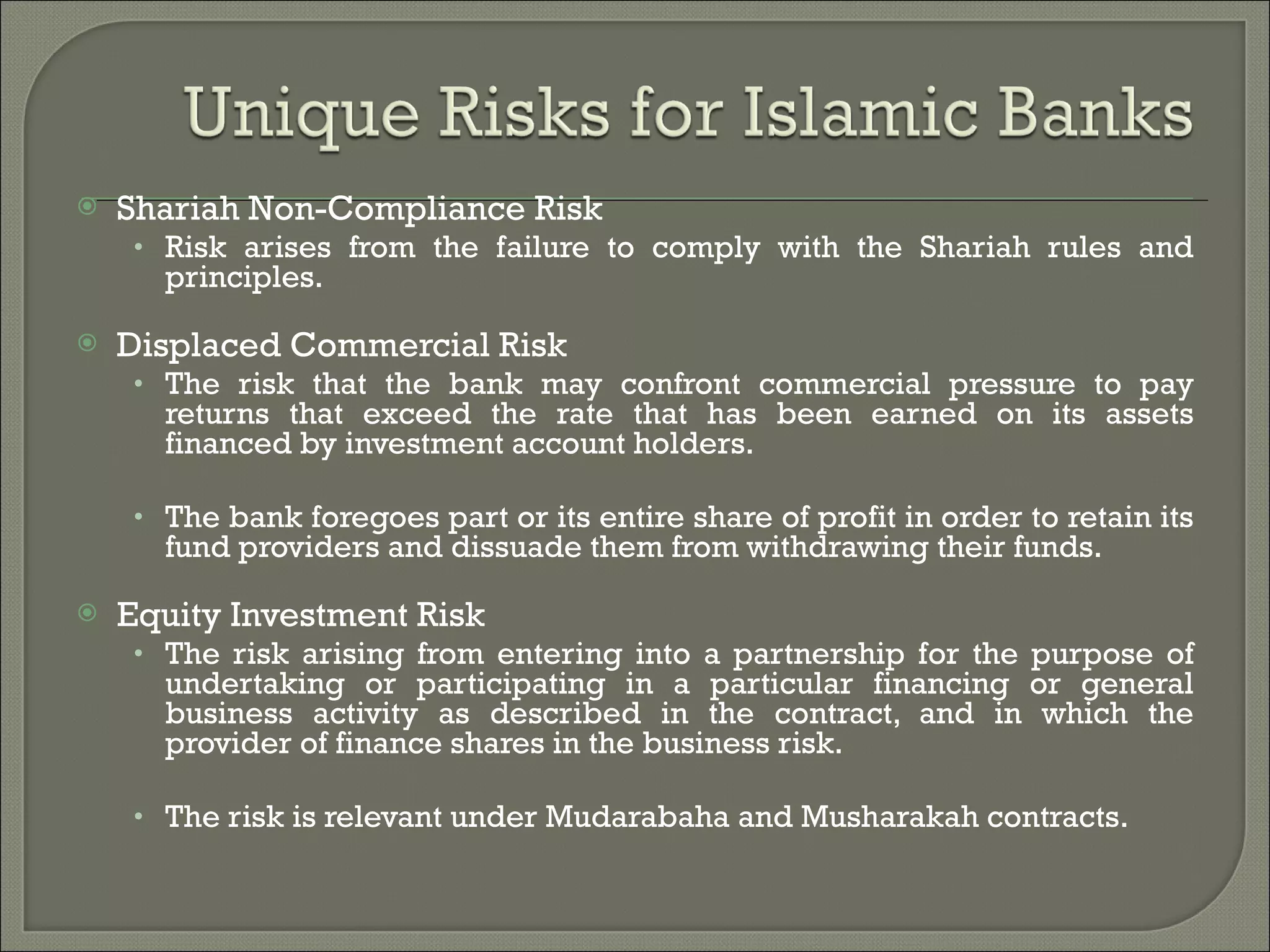 Risk Management - Islamic Banking | PPT