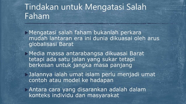 Islamic studies - Bab 13 : Salah Faham Terhadap Islam | PPTX
