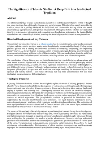 The Significance of Islamic Studies: A Deep Dive into Intellectual ...