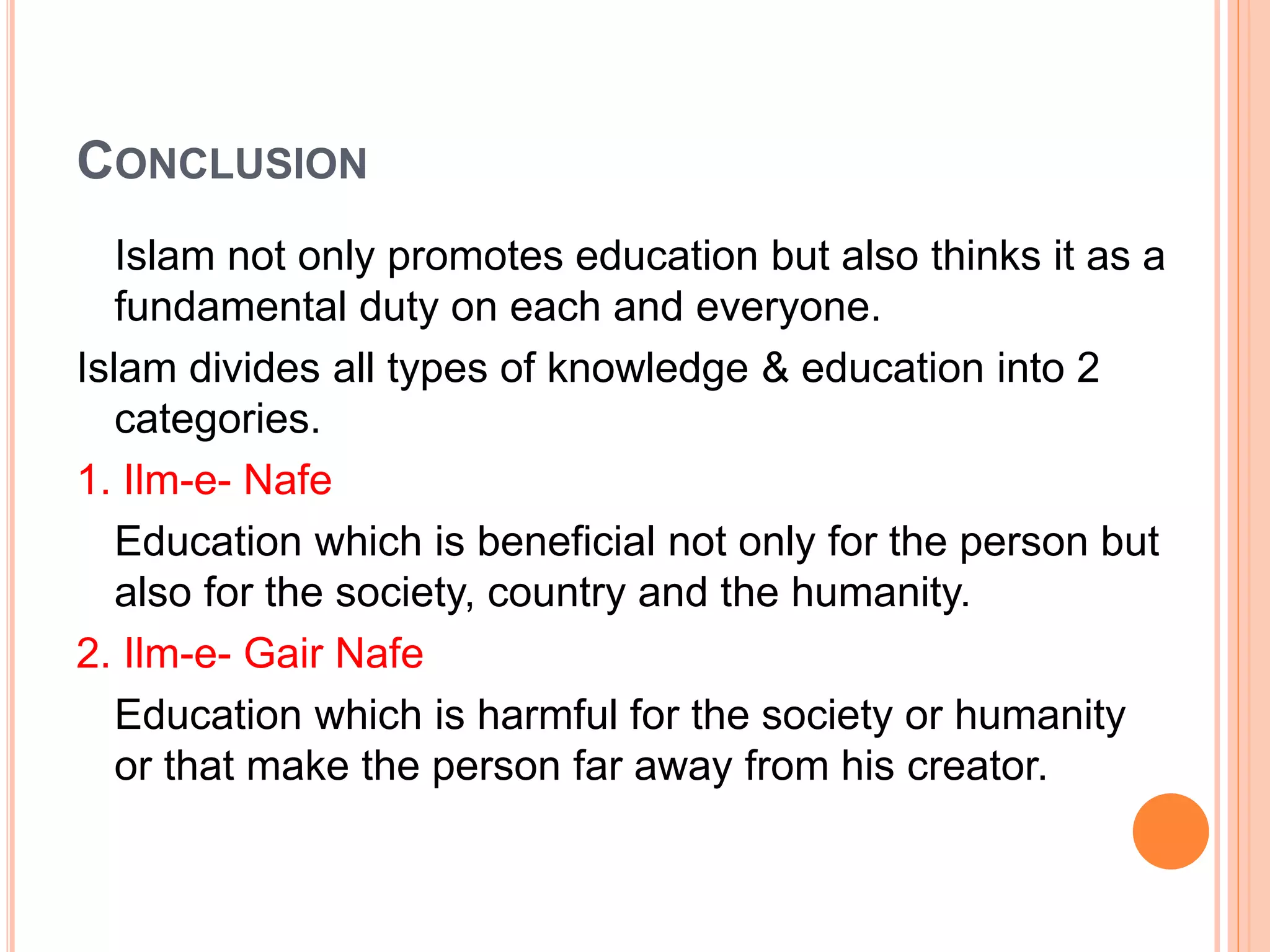 Islamic System of Education | PPTX