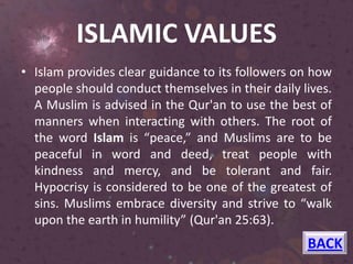 Islamic values | PPTX
