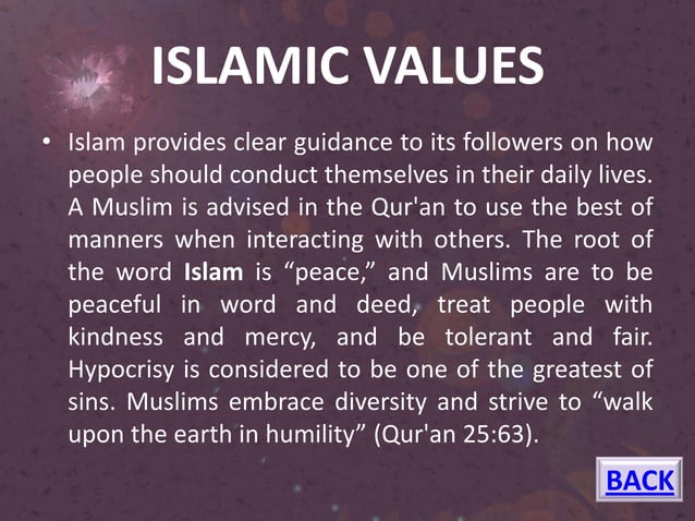 Islamic values | PPTX | Islam | Religion & Spirituality
