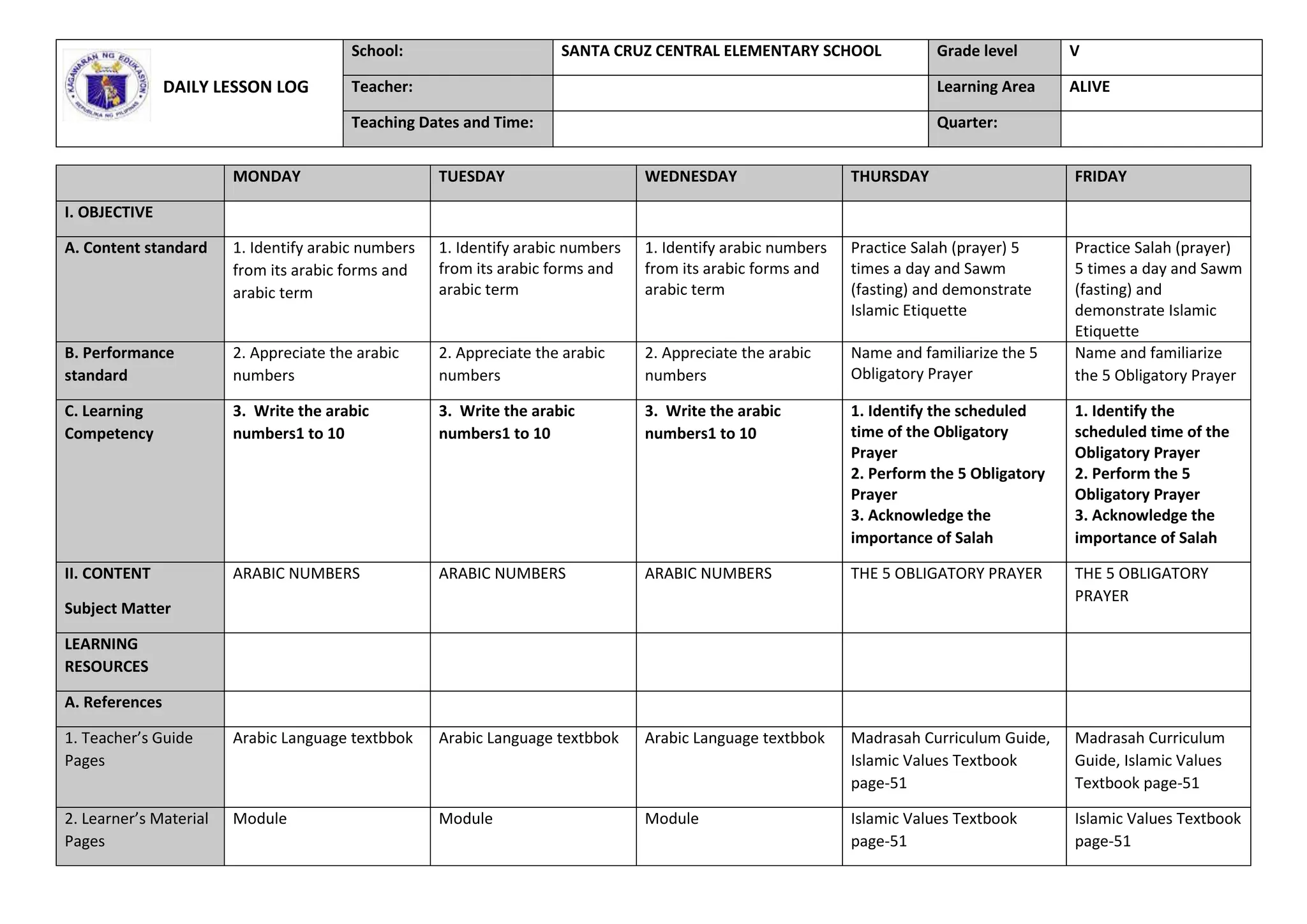 Islamic values and arabic language dll grade 5.docx