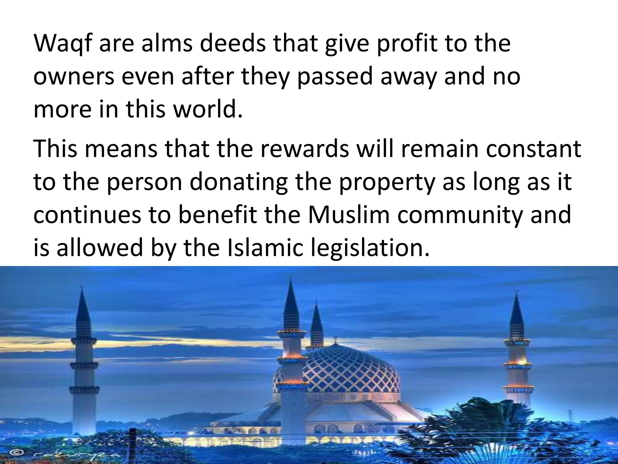 Islamic Waqf according to Modern Islamic Law & Economics.pptx
