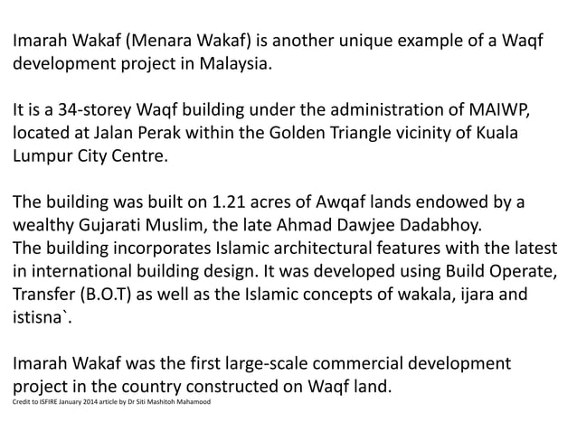 Islamic Waqf according to Modern Islamic Law & Economics.pptx