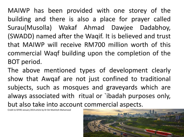 Islamic Waqf according to Modern Islamic Law & Economics.pptx