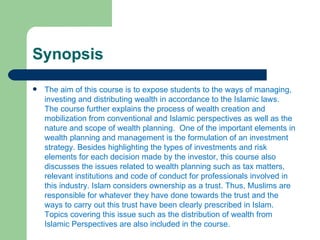 Islamic wealth planning and management (GE30903) | PPT