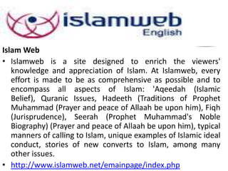 Islamic websites | PPT