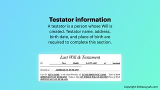 Islamic Will components | PPT