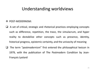 Islamic worldview | PPTX