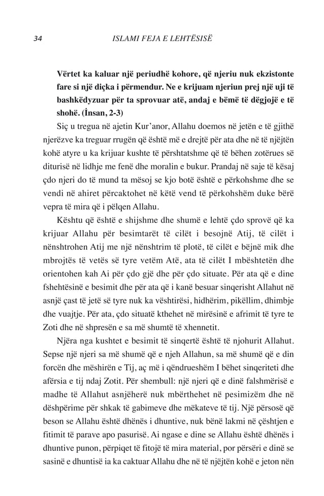 Islami feja e lehtësisë. albanian (shqip) | PDF