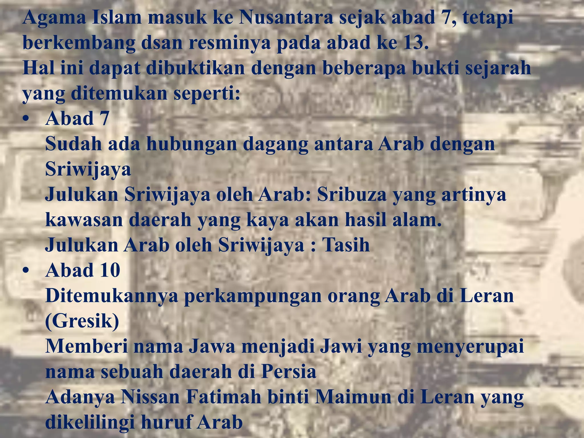 Islamisasi dan Silang Budaya di Indonesia | PPT