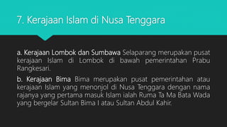Islamisasi dan silang budaya di nusantara sesi 2 | PPTX