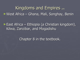 Islamization and trade africa | PPT | Africa Travel | Travel Locations