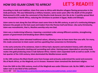 Islam lesson 10 Muslim Trade Routes day 2 | PPTX