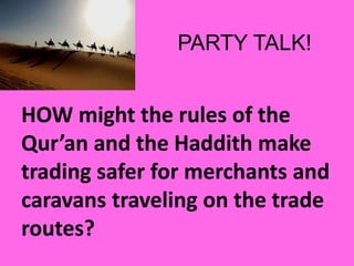 Islam lesson 10 Muslim Trade Routes day 2 | PPTX