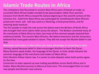 Islam lesson 10 Muslim Trade Routes day 2 | PPTX
