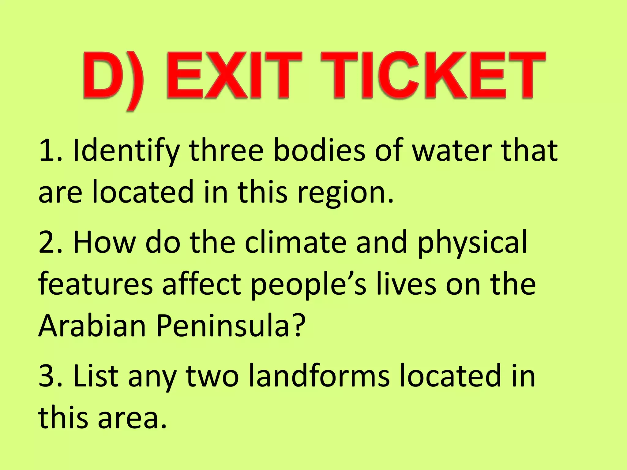 Islam lesson 1 arabian peninsula | PPTX