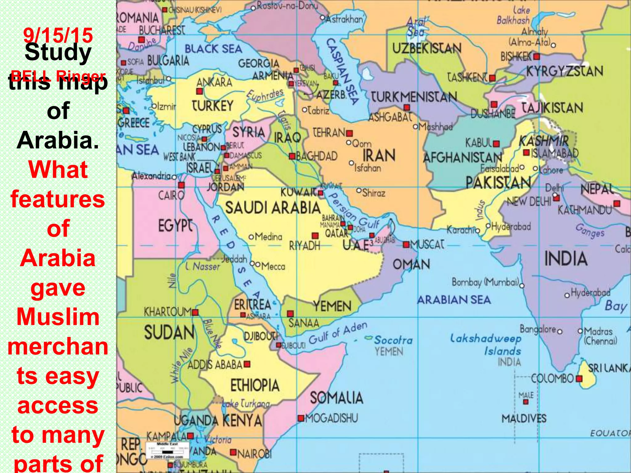Islam lesson Muslim Trade Routes | PPTX | Islam | Religion & Spirituality