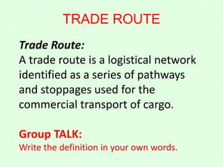 Islam lesson Muslim Trade Routes | PPTX