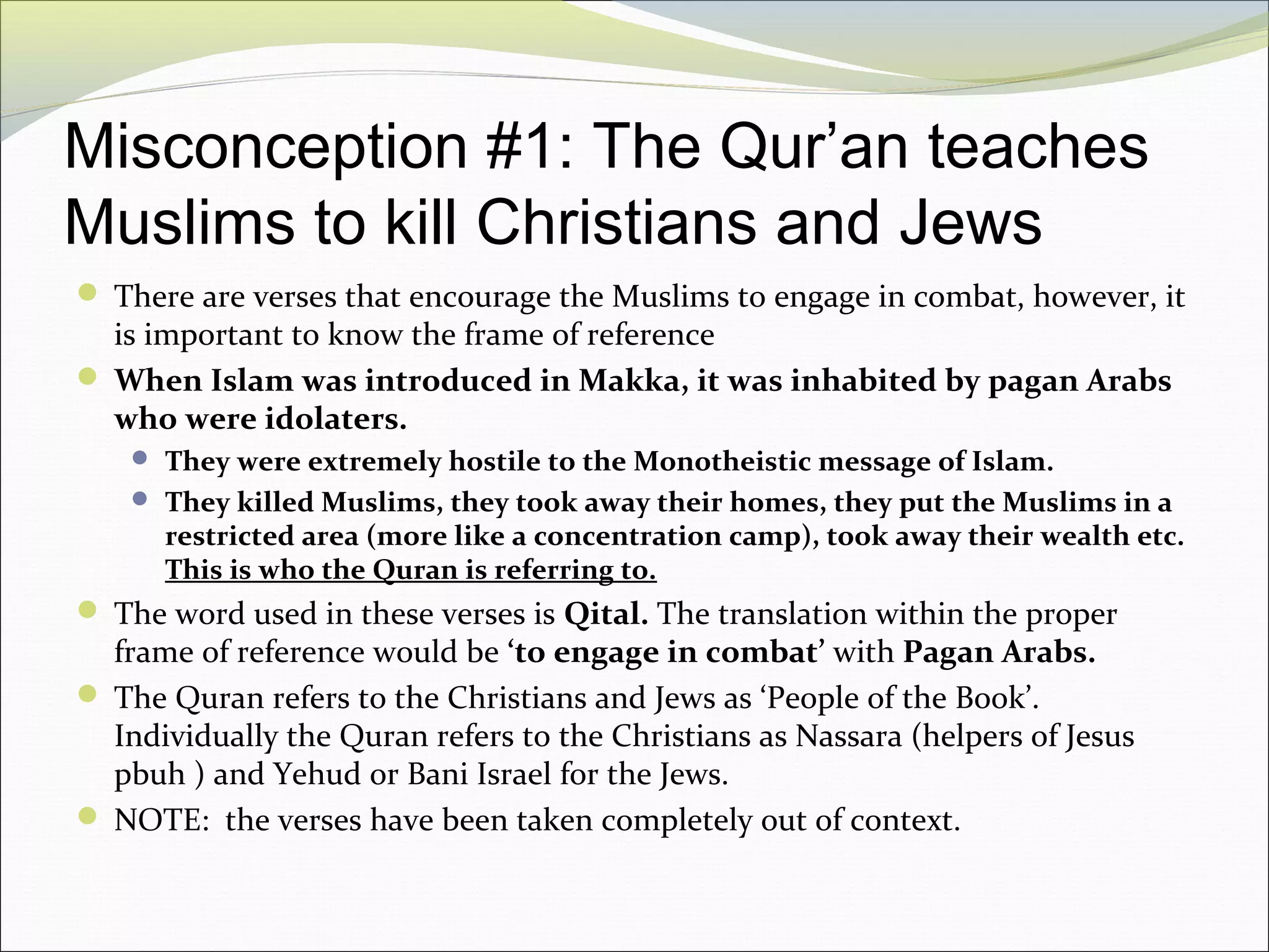 Myths and Misconceptions About The Religion of Islam | PPT | Islam ...