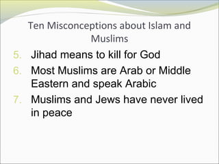 Myths and Misconceptions About The Religion of Islam | PPT | Islam ...