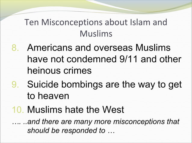 Myths and Misconceptions About The Religion of Islam | PPT