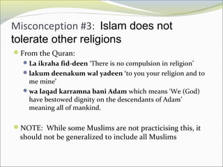 Myths and Misconceptions About The Religion of Islam | PPT | Islam ...