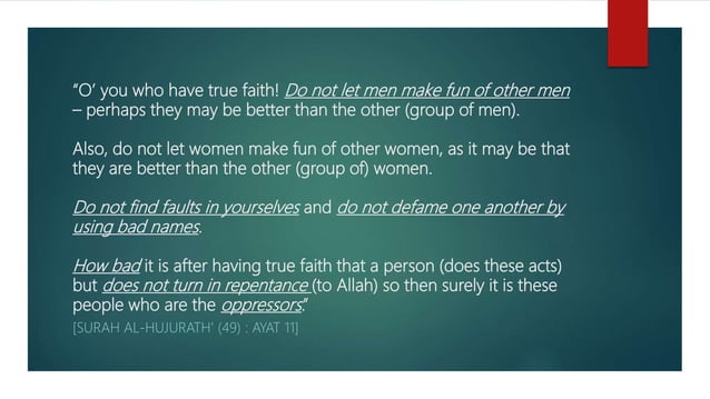 Islam on respecting others | PPTX | Islam | Religion & Spirituality