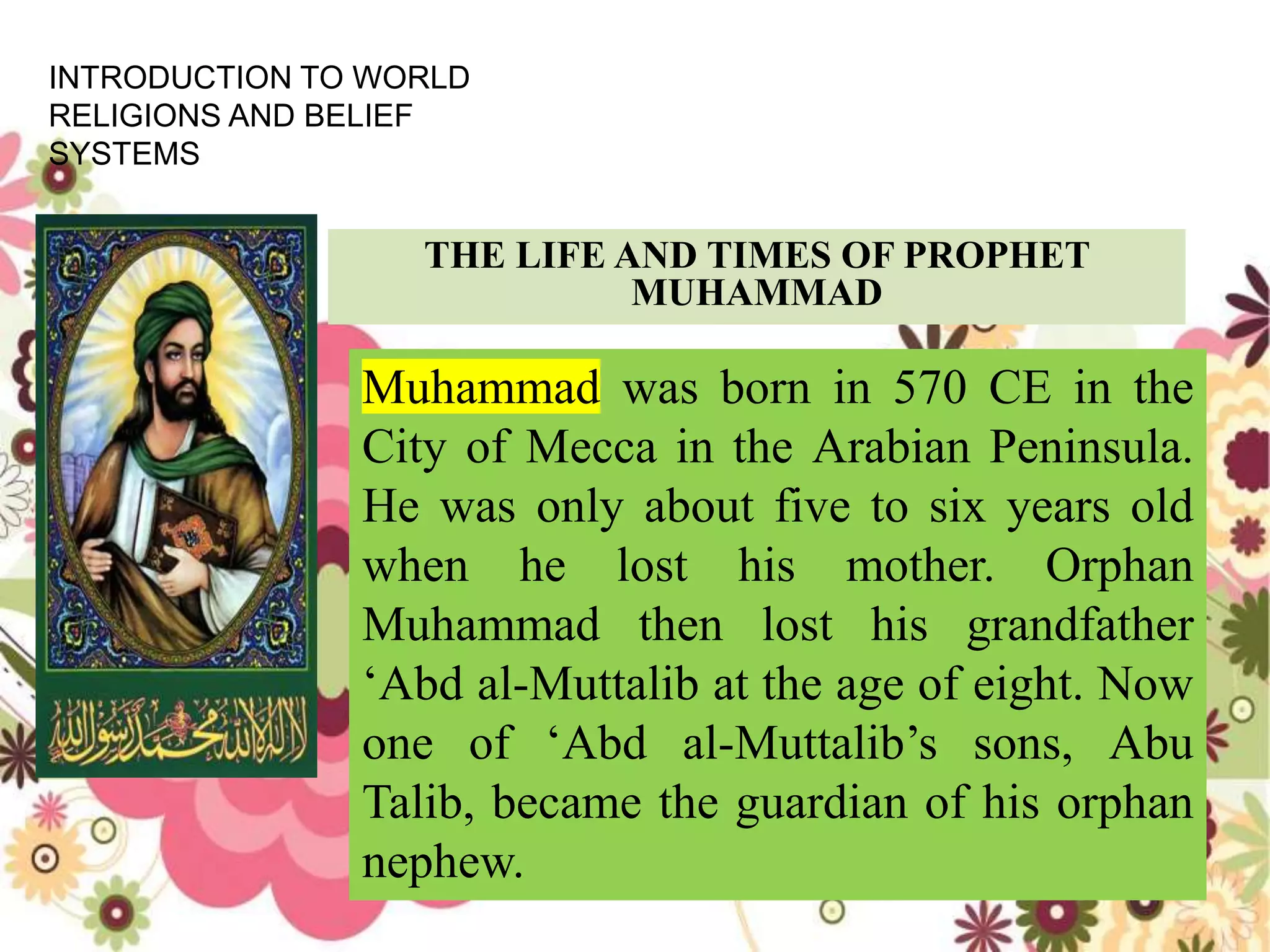 Introduction to World Religions and Belief Systems : Islam | PPTX