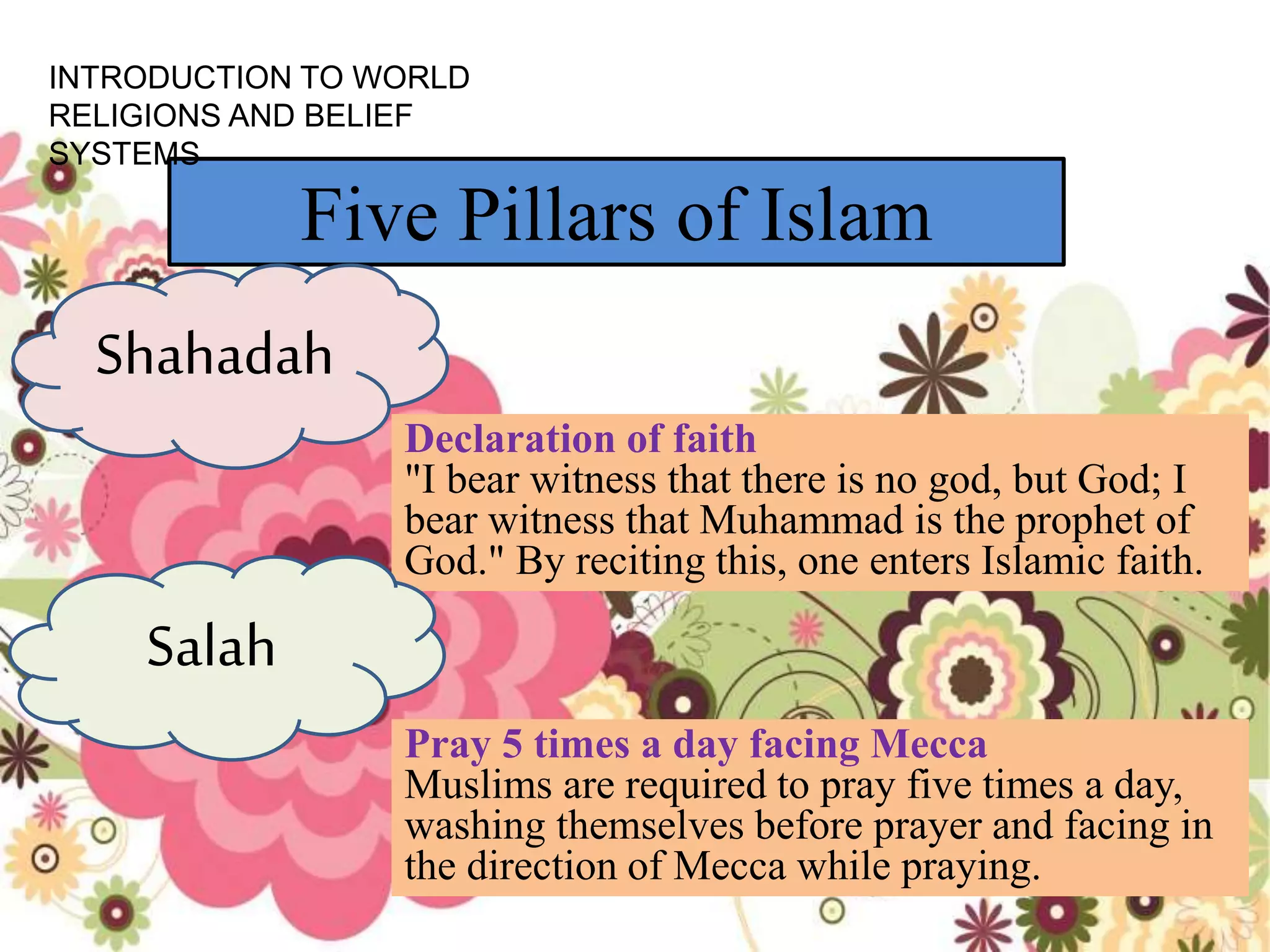 Introduction to World Religions and Belief Systems : Islam | PPTX