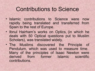 Islam’s contributions to sciences | PPT